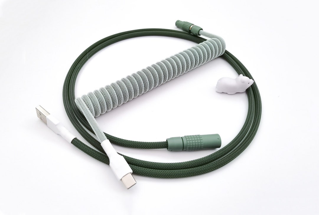Coiled Keyboard LEMO Cable botanical - Etsy