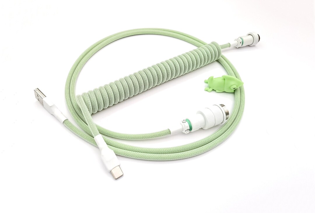 Coiled Mechanical Keyboard Cable pastel Green - Etsy