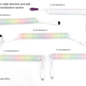 Coiled Keyboard LEMO Cable "botanical" - Etsy