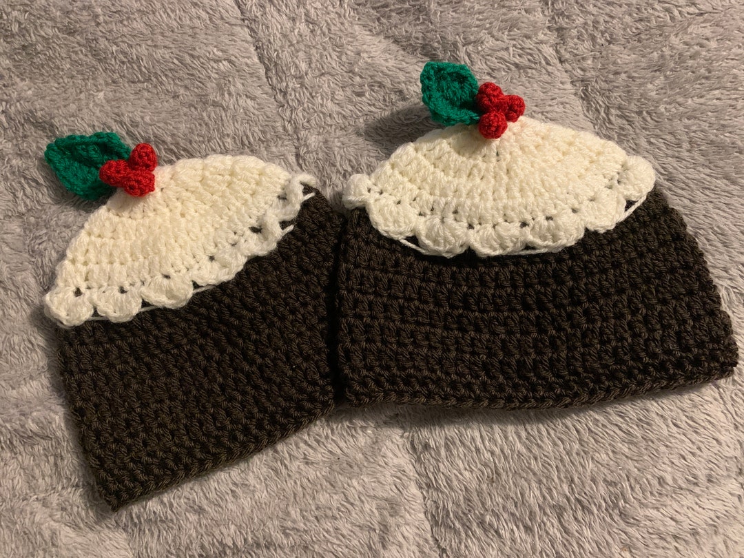 Crochet Christmas Pudding Beanie Crochet Baby Hat Christmas Crochet Hat ...