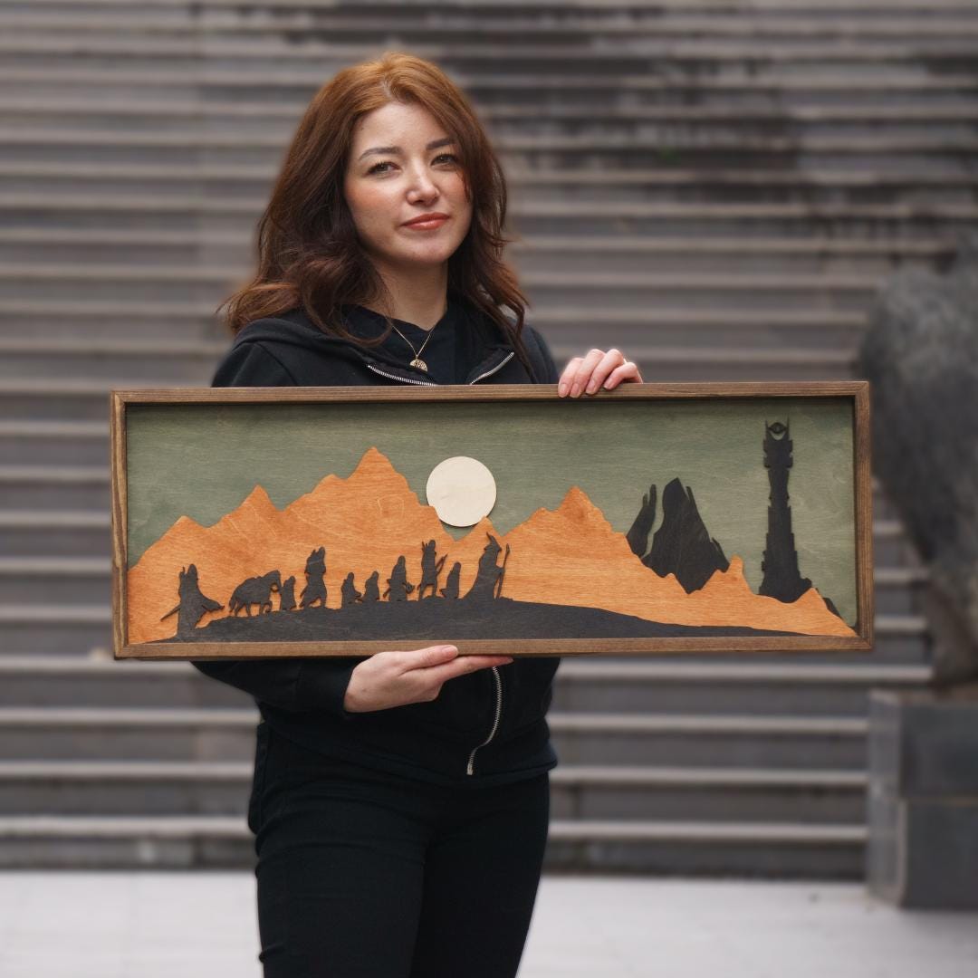 Handmade Layered Wood Wall Art – Movie-inspired Decorative Panel ...