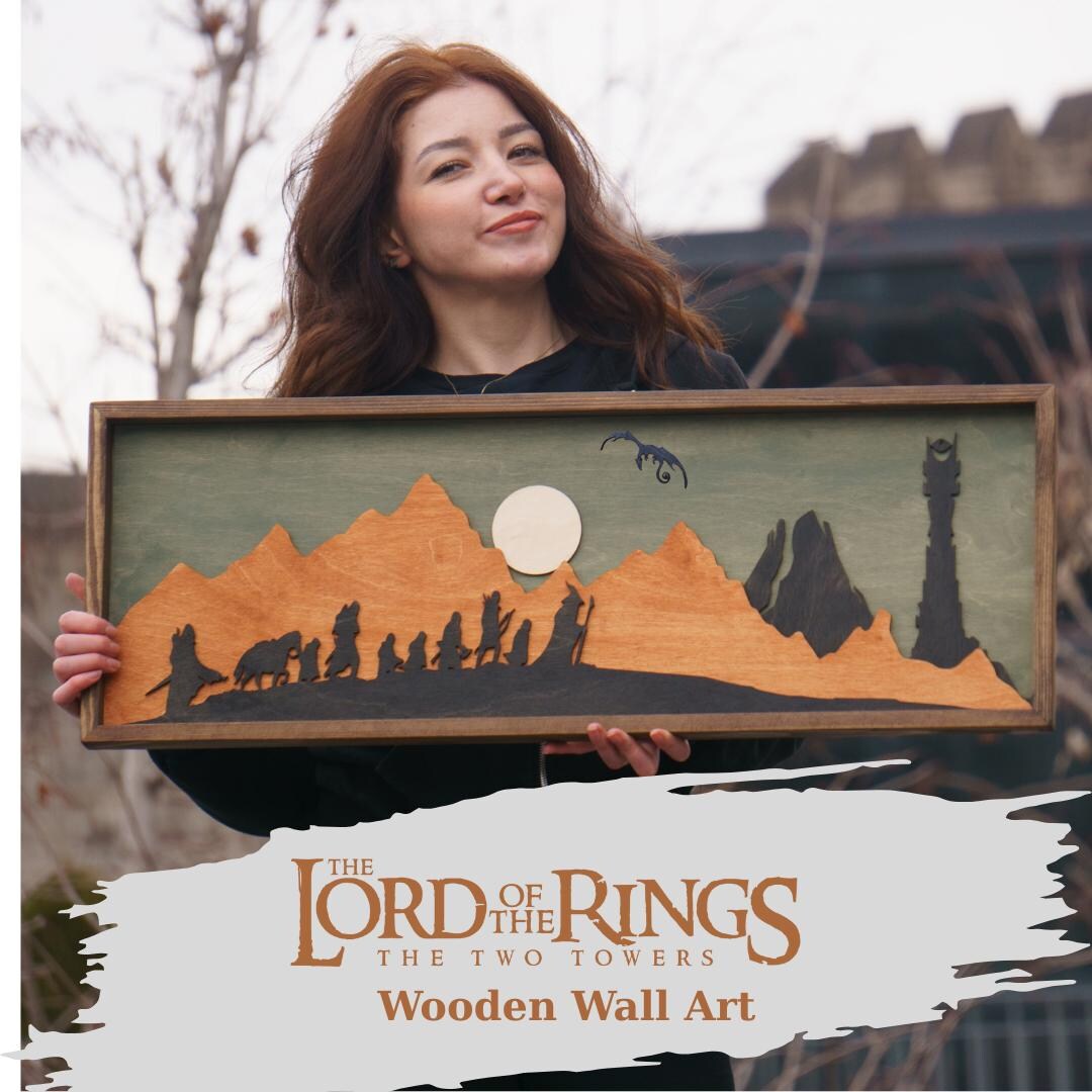 Handmade Layered Wood Wall Art – Movie-inspired Decorative Panel ...