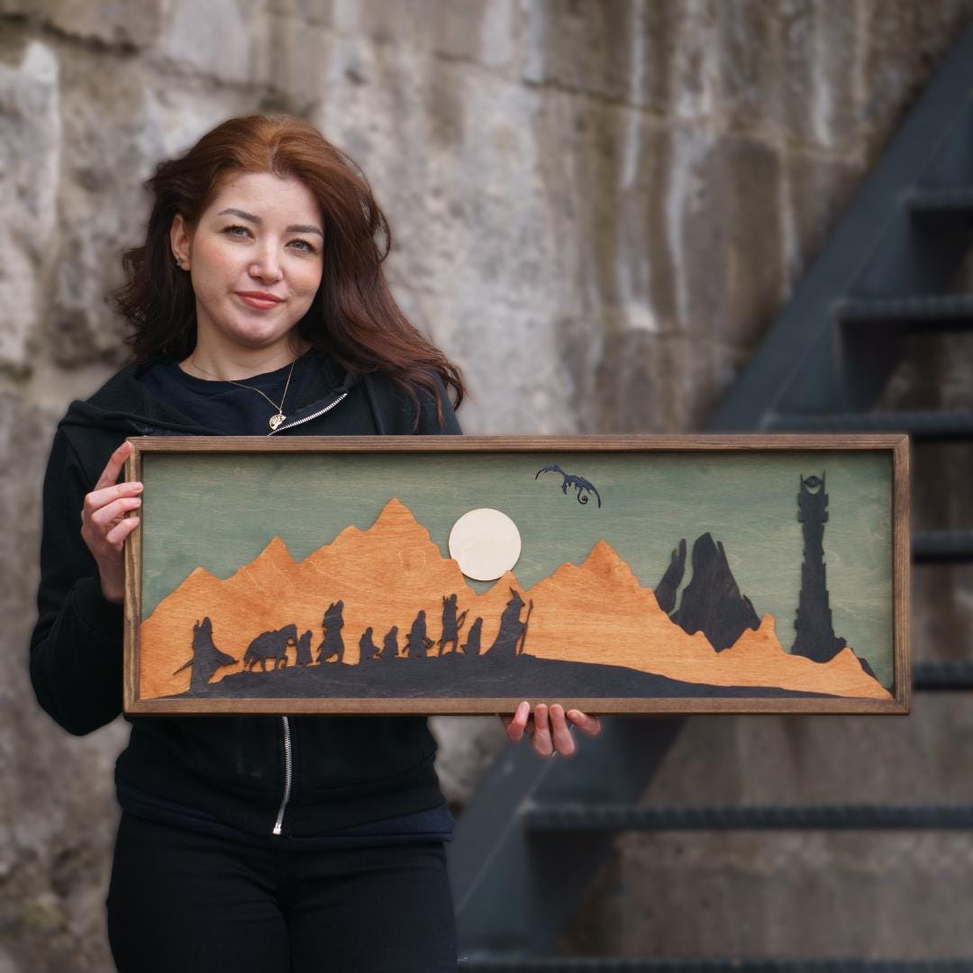 Handmade Layered Wood Wall Art – Movie-inspired Decorative Panel ...