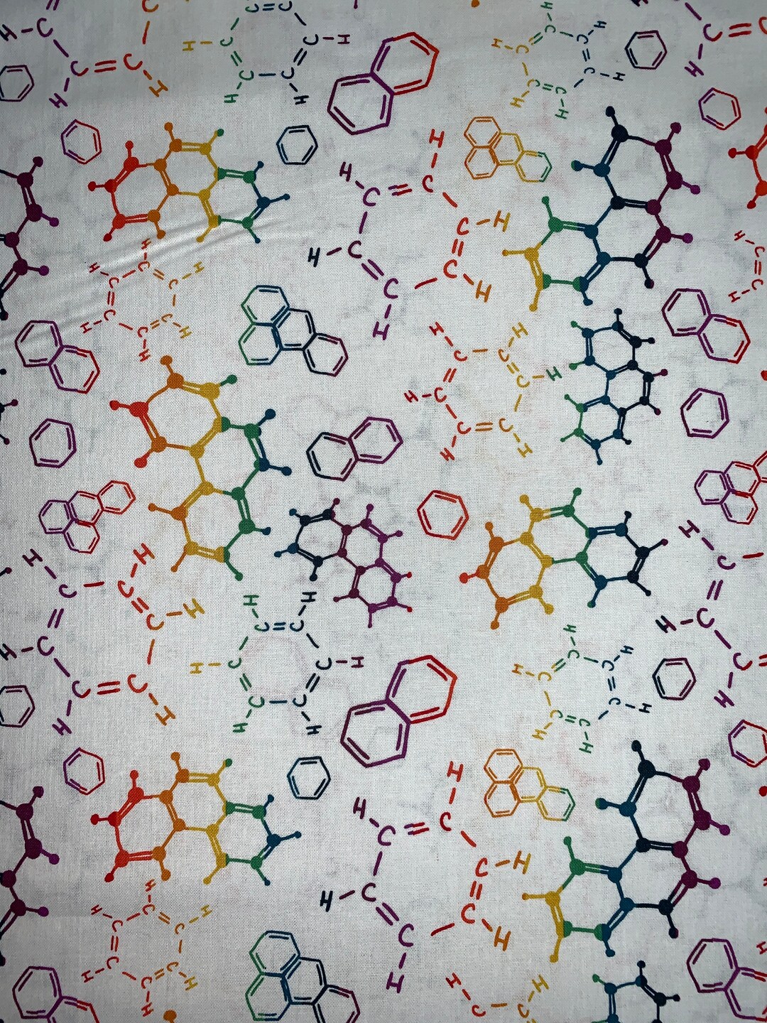 Chemistry Science Molecules Cotton Print Fabric ready to - Etsy