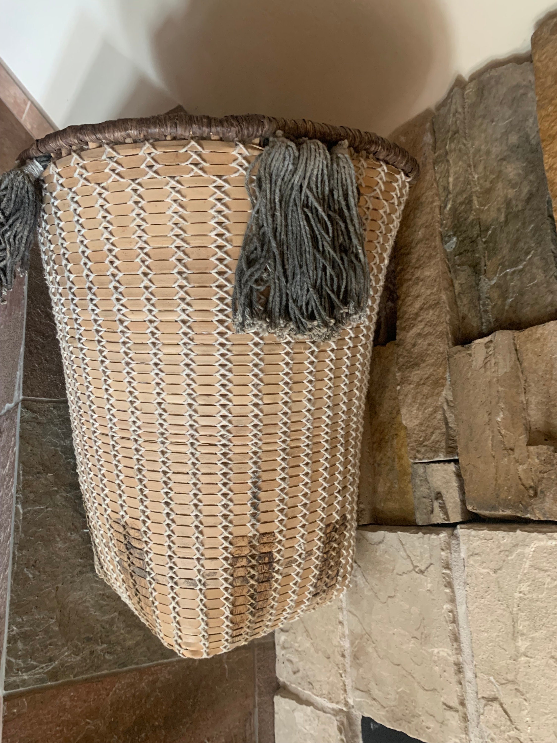 Native Burden Basket Made by Kayapo Indians From Village Txukaramae ...