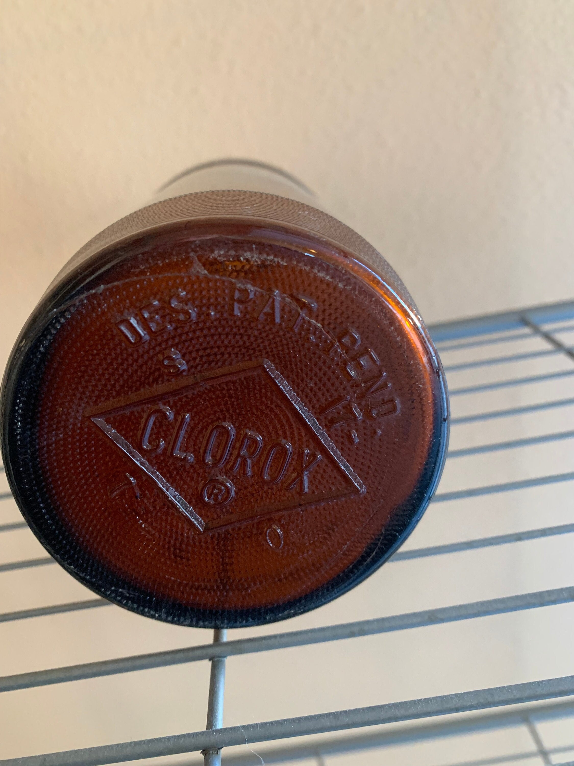 Vintage Amber Clorox Bottle - Etsy