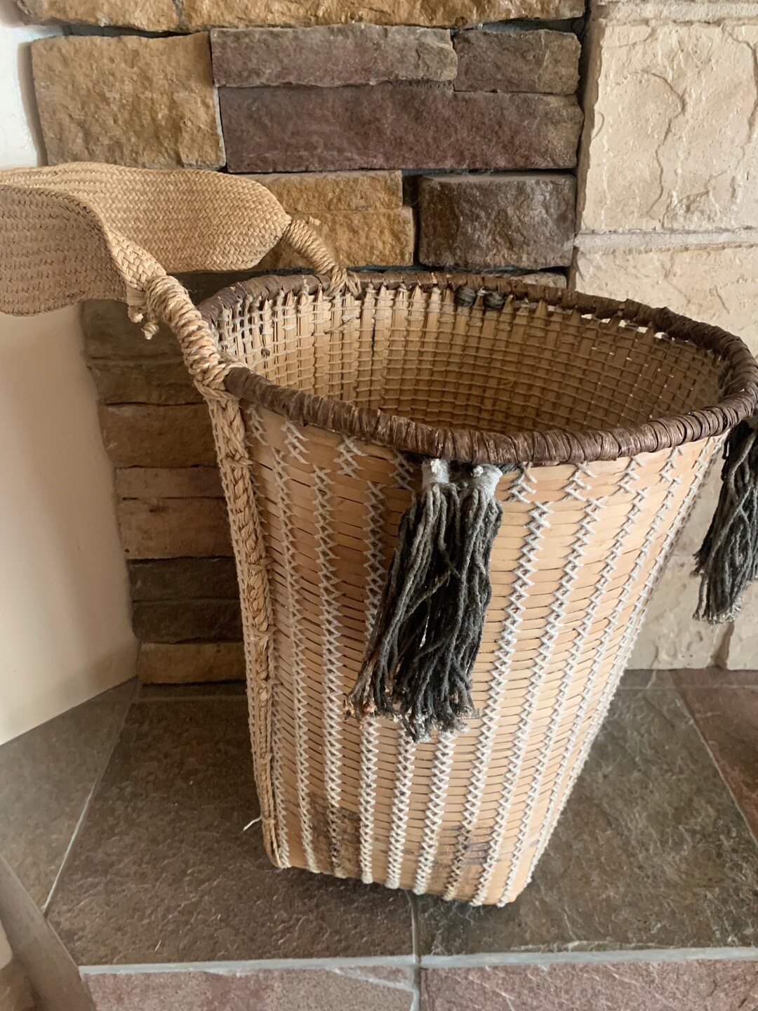 Native Burden Basket Made by Kayapo Indians From Village Txukaramae ...