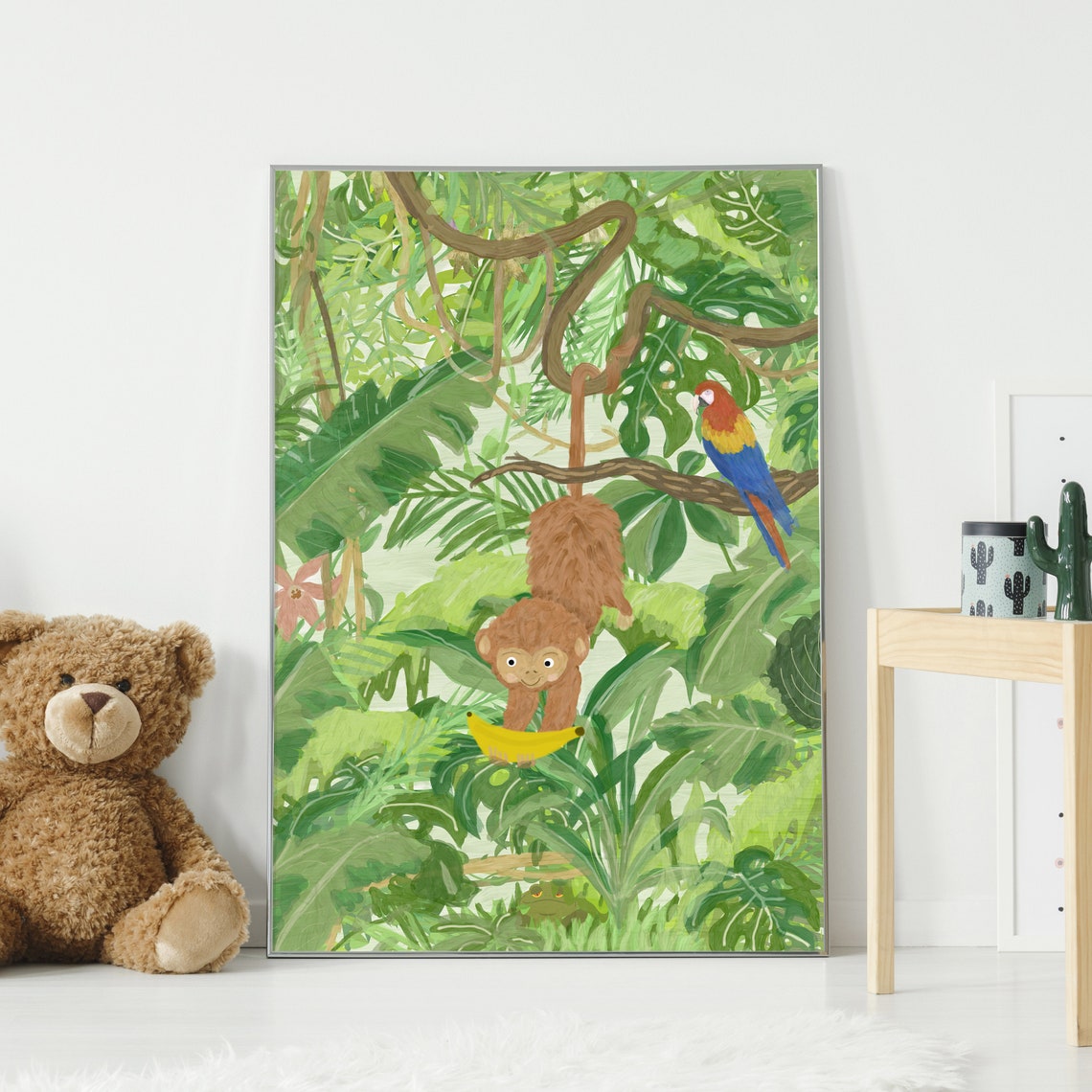 Jungle Poster Nursery Jungle Animals Safari Nursery Mural | Etsy