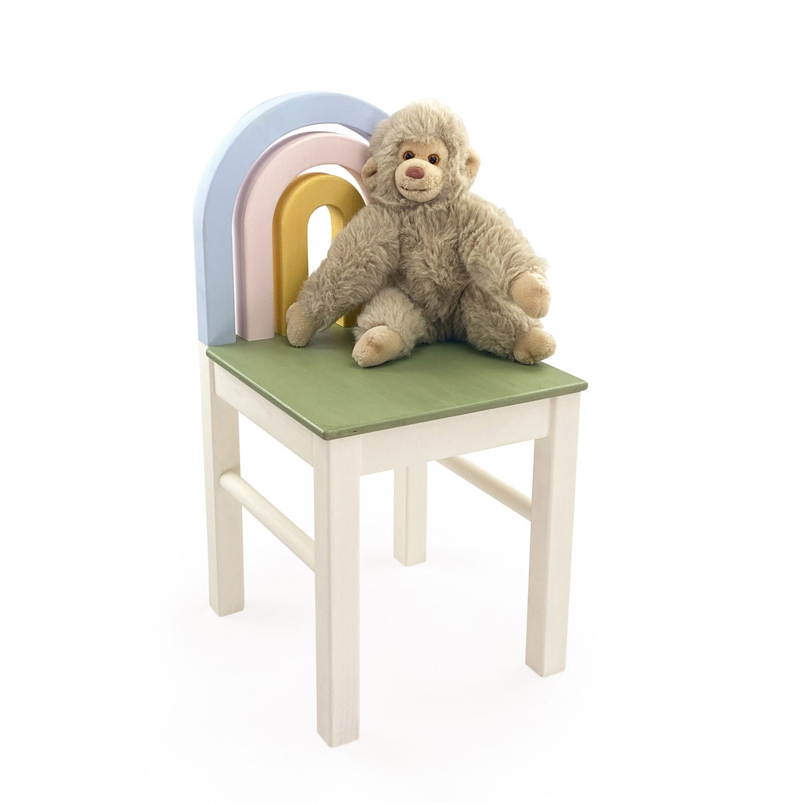 Children's Chair Rainbow Personalized High Chair Kids - Etsy UK