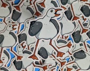 Seagull Fry to Go Sticker Matte Vinyl Sticker Cute Sticker - Etsy