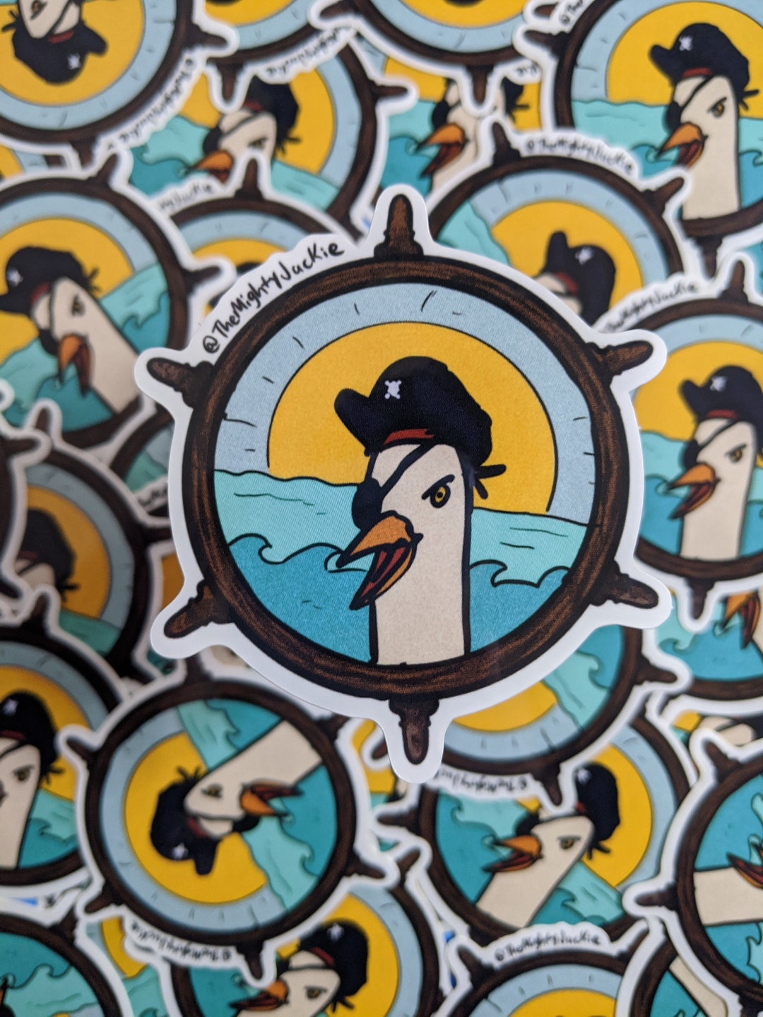 Pirate Seagull Sticker - Etsy