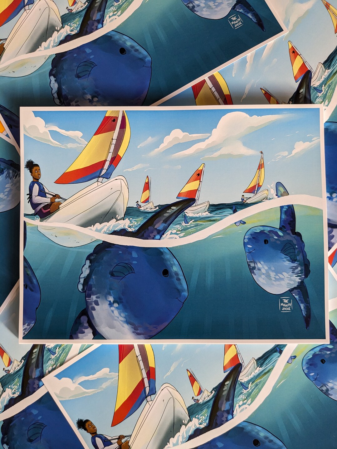 The Labor Day Sunfish Regatta Art Print - Etsy