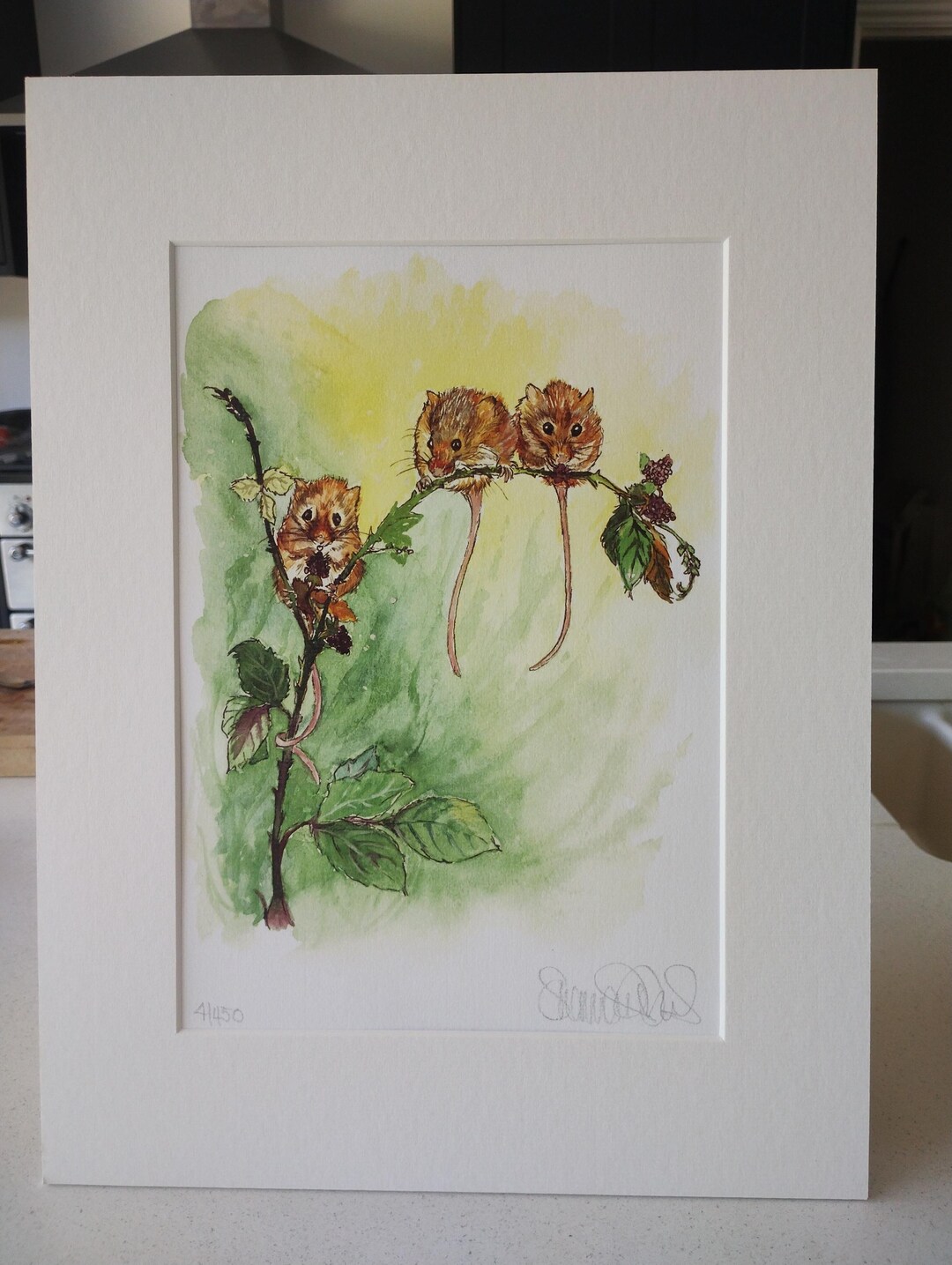 A Limited Edition Print "mischievous Mice", Mouse Art, From My Original ...