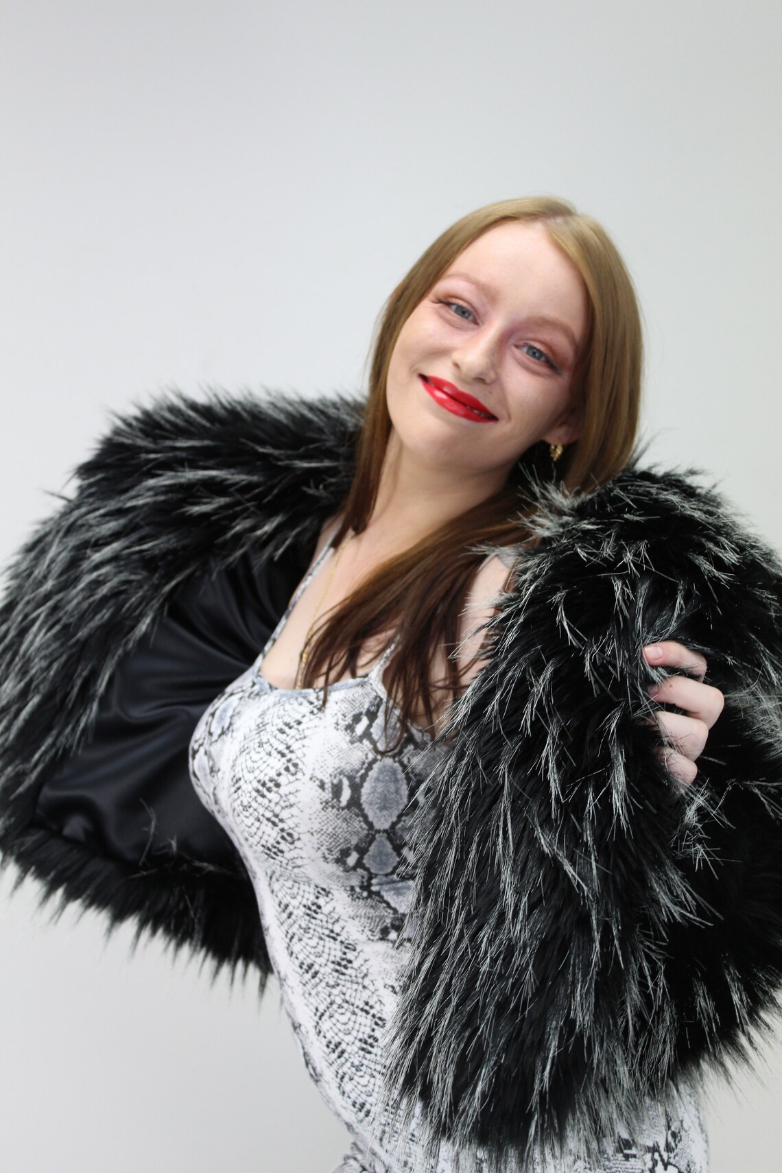 Tissavel Porcupine Faux Fur Cropped Jacket - Etsy