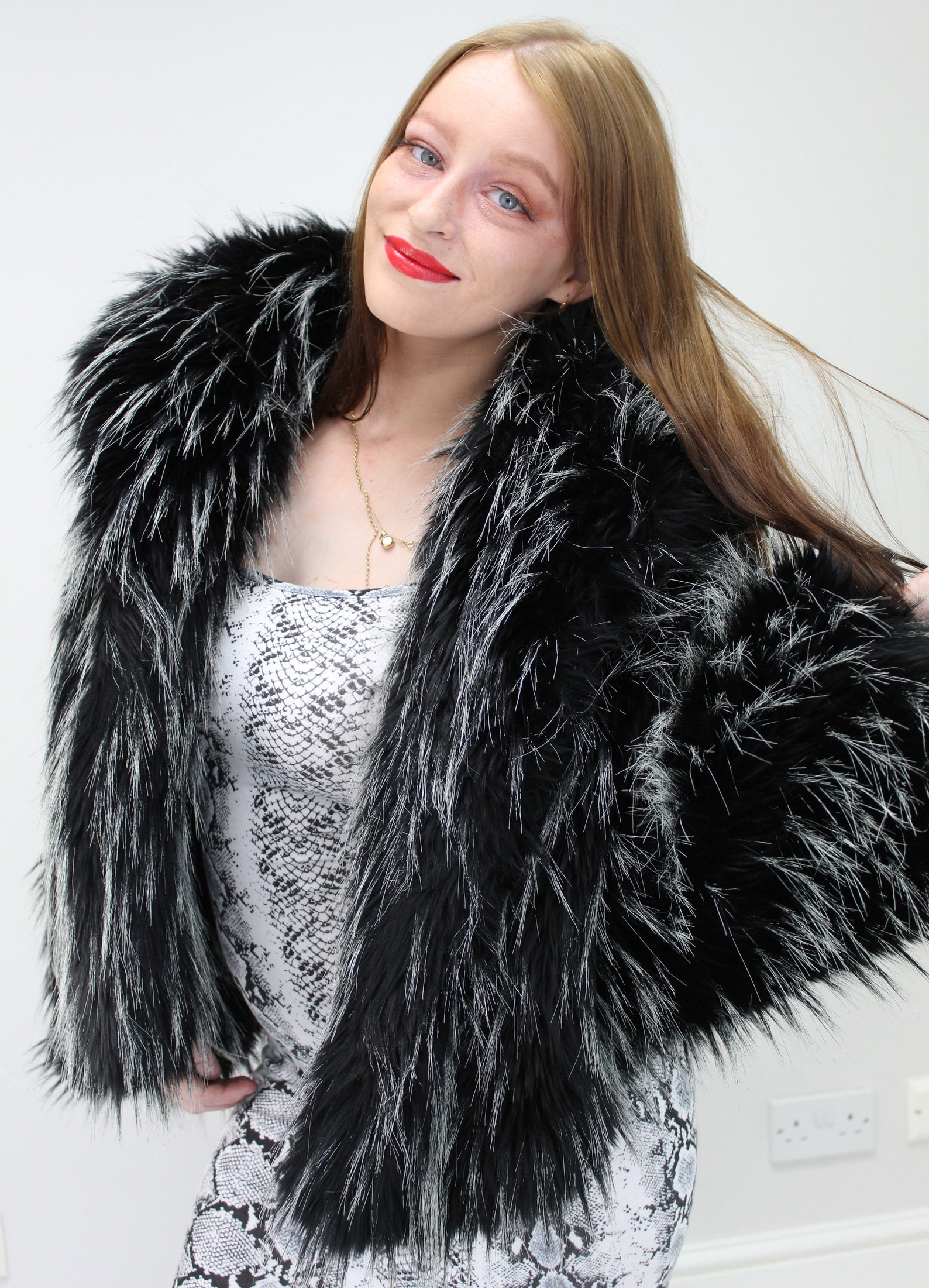Tissavel Porcupine Faux Fur Cropped Jacket - Etsy