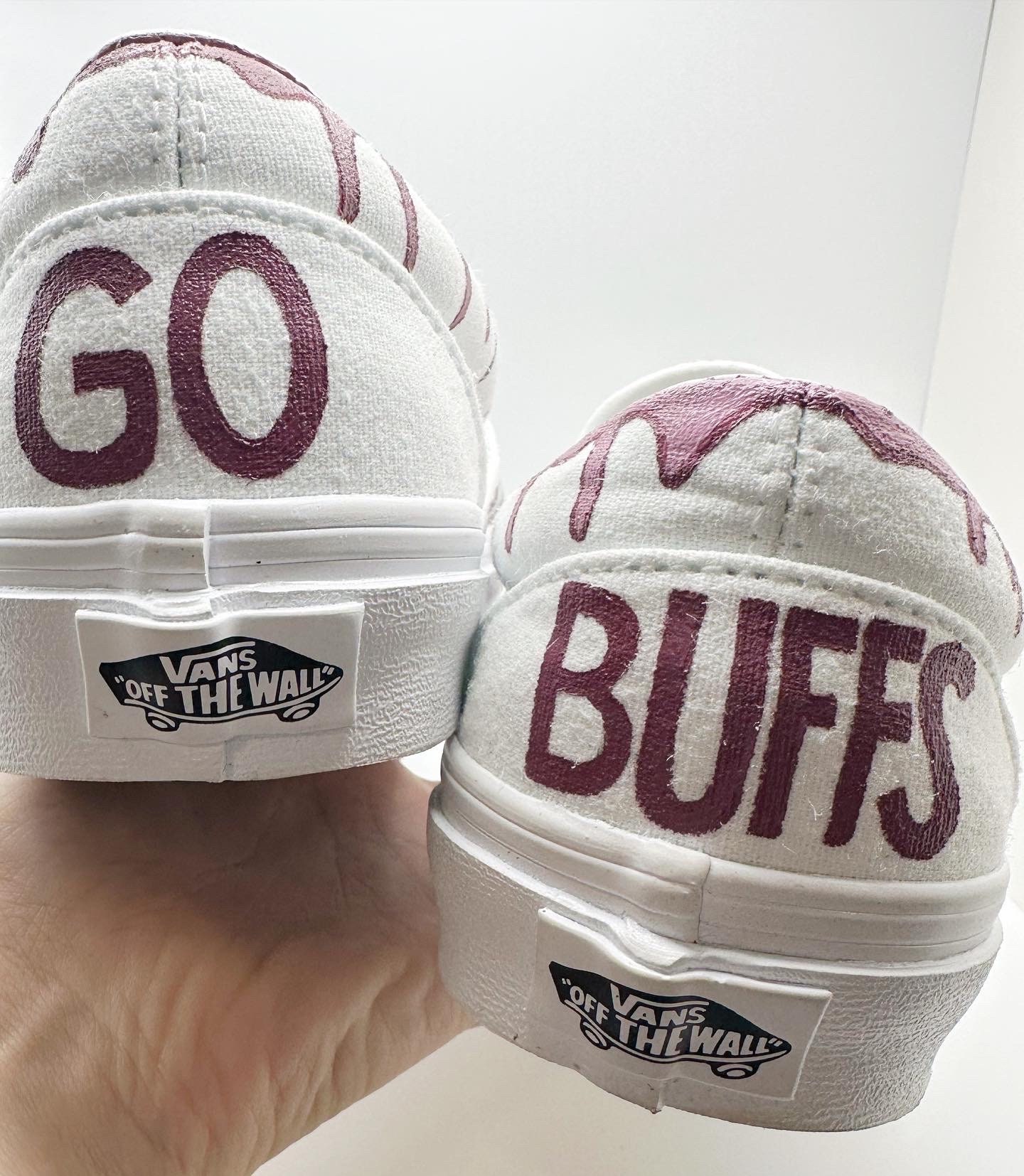 Hand Painted College Vans - Etsy