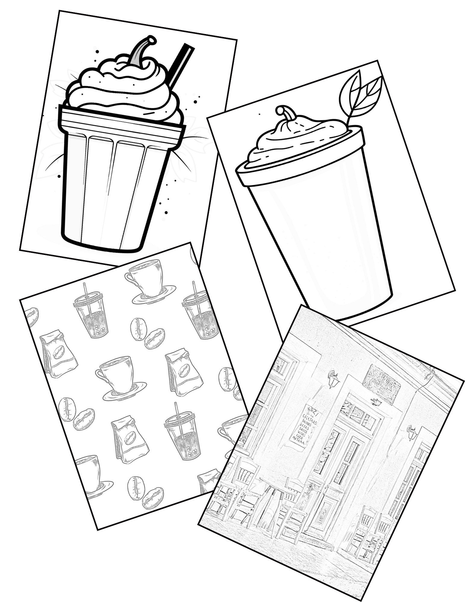 Coffee Lovers Coloring Page Printable PDF Instant Download Coffee ...