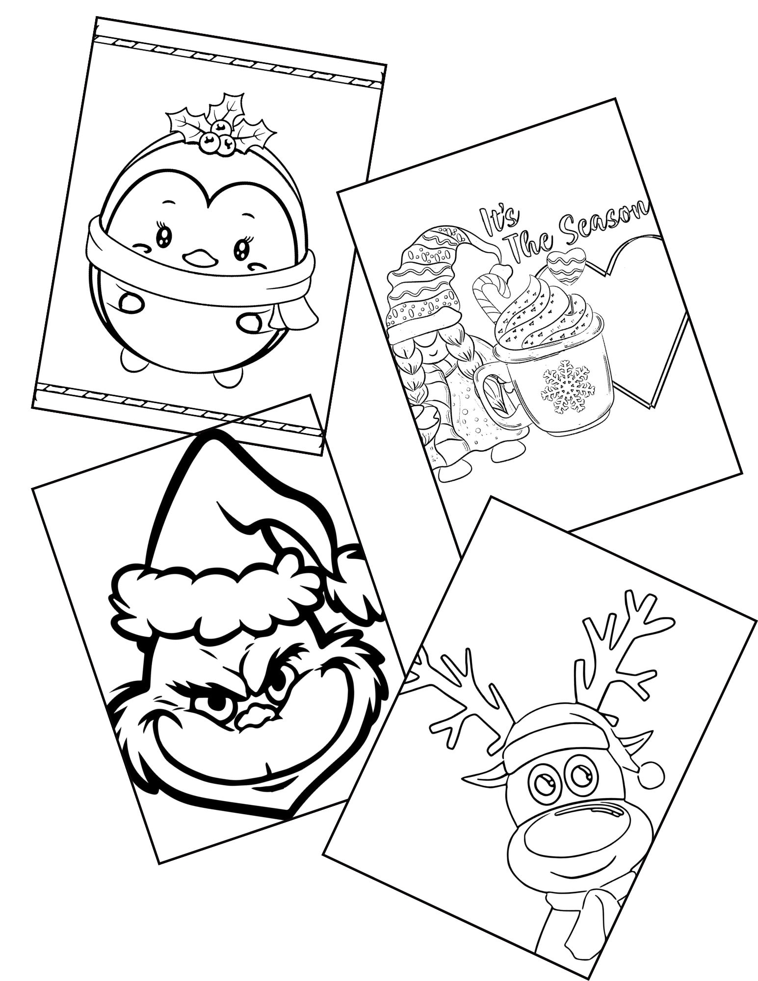 Festive Christmas Coloring Pages, Christmas Printable, Prtintable ...