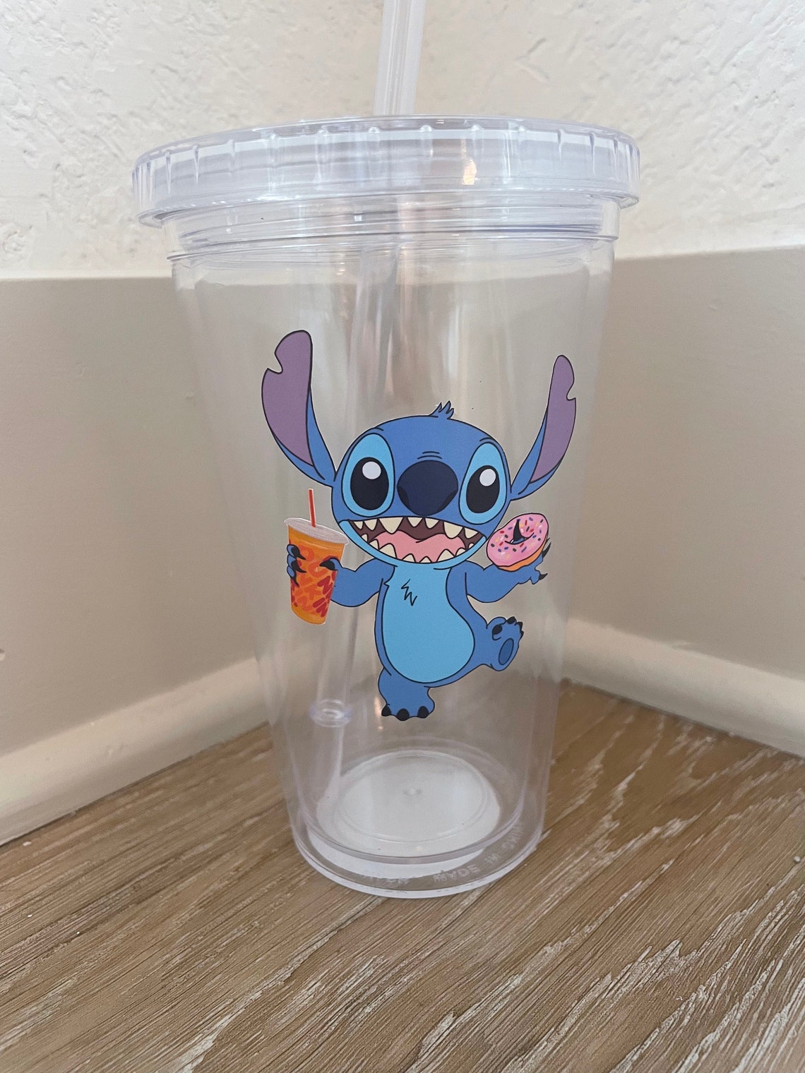 Dunkin Stitch Cup - Dunkin / Stitch Inspired - Etsy