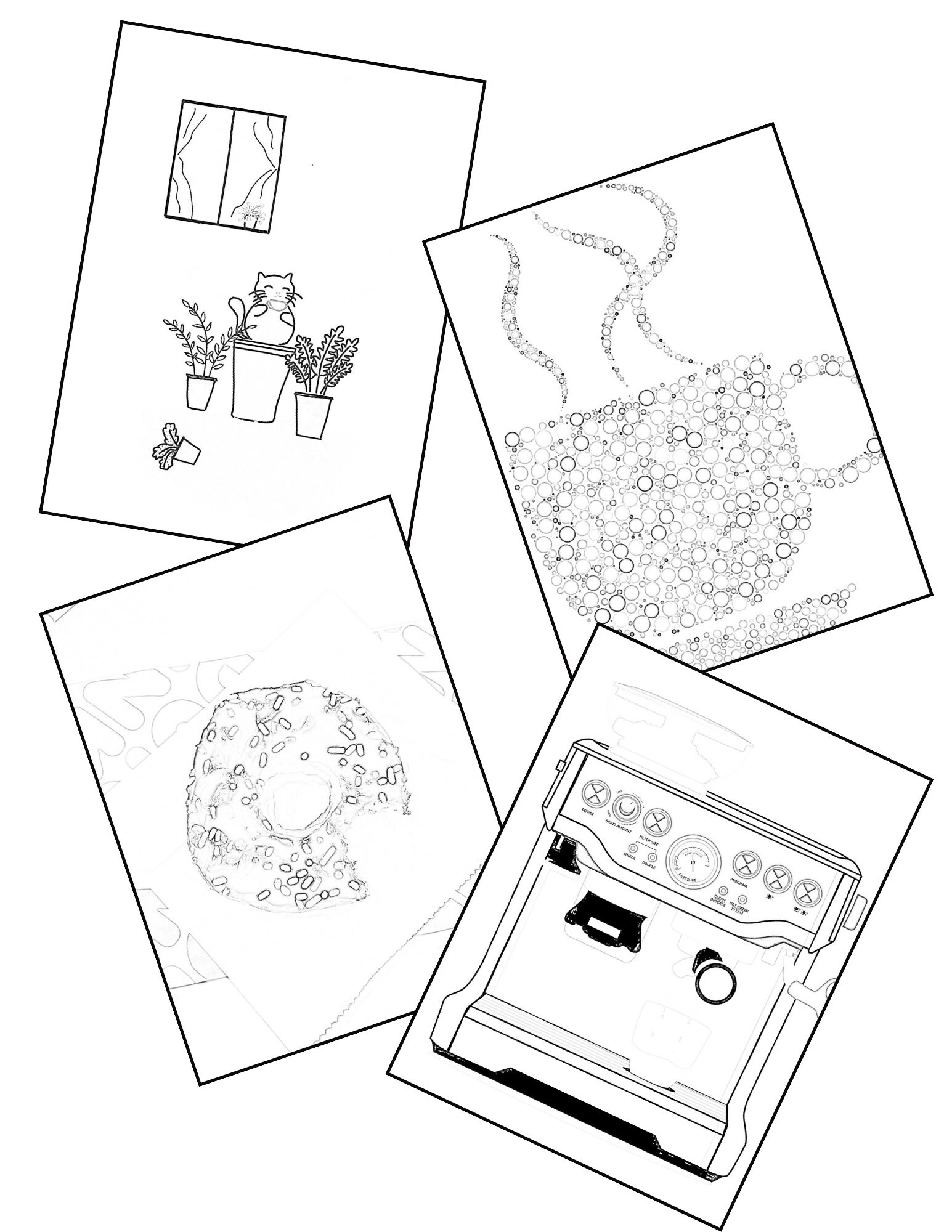 Coffee Lovers Coloring Page Printable PDF Instant Download Coffee ...