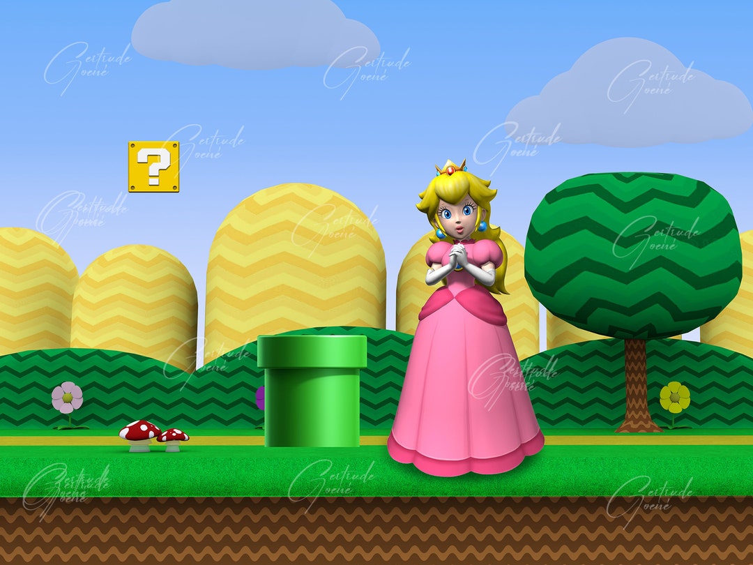 Digital Backdrop Princess Peach - Etsy