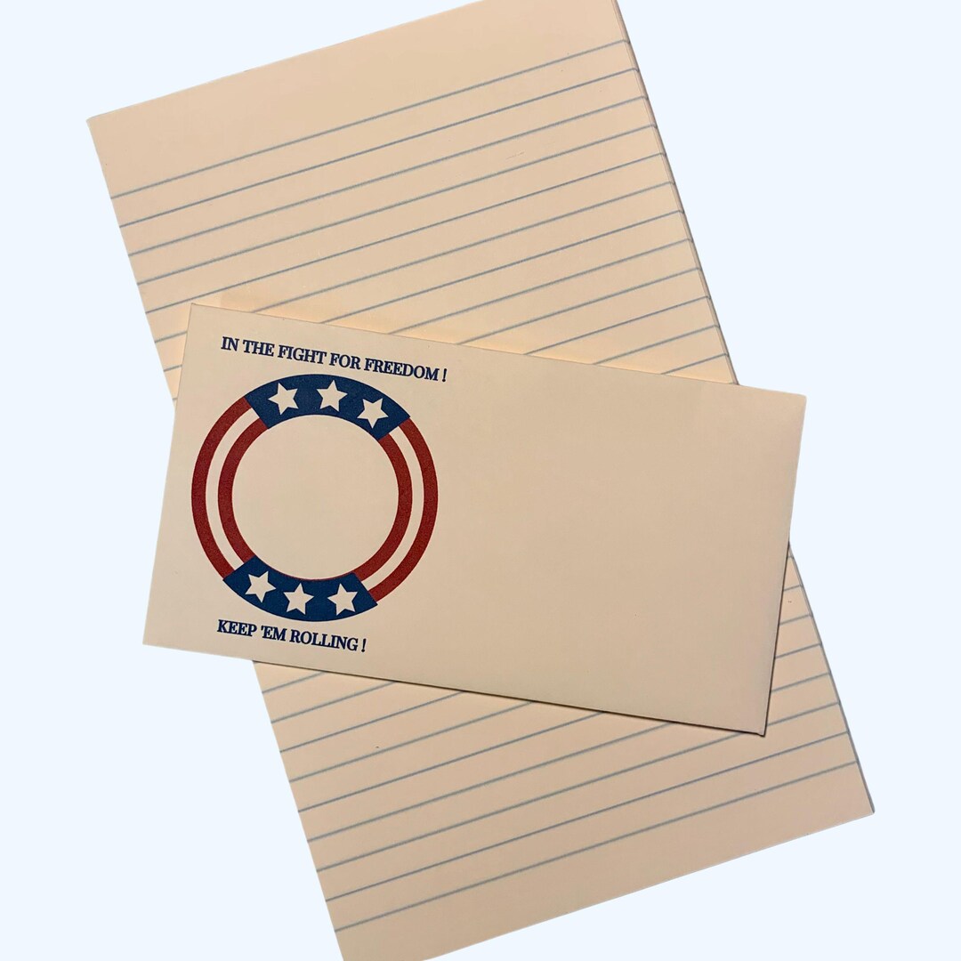 WW2 Era US Letter Writing Set "keep Em Rolling!", Replica Stationery ...