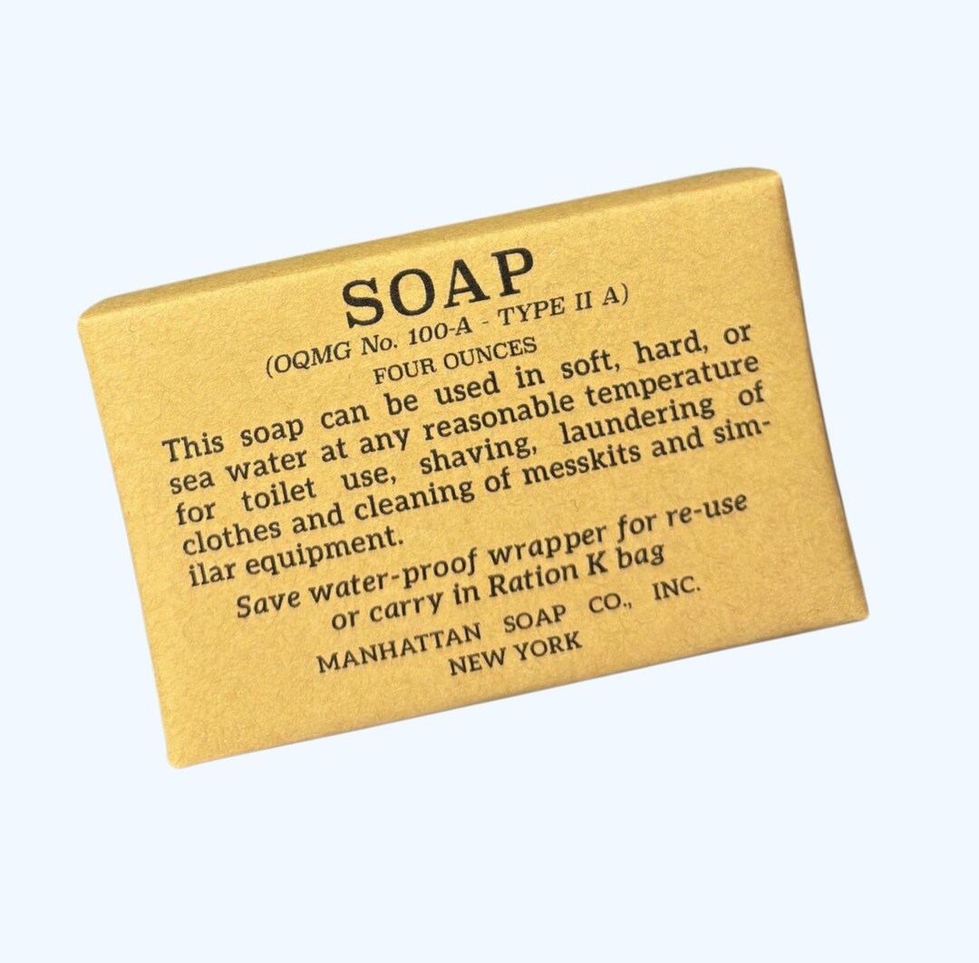 Soap Ration Box for US GI Reenactment, WW2 Ephemera, Pocket Filler ...