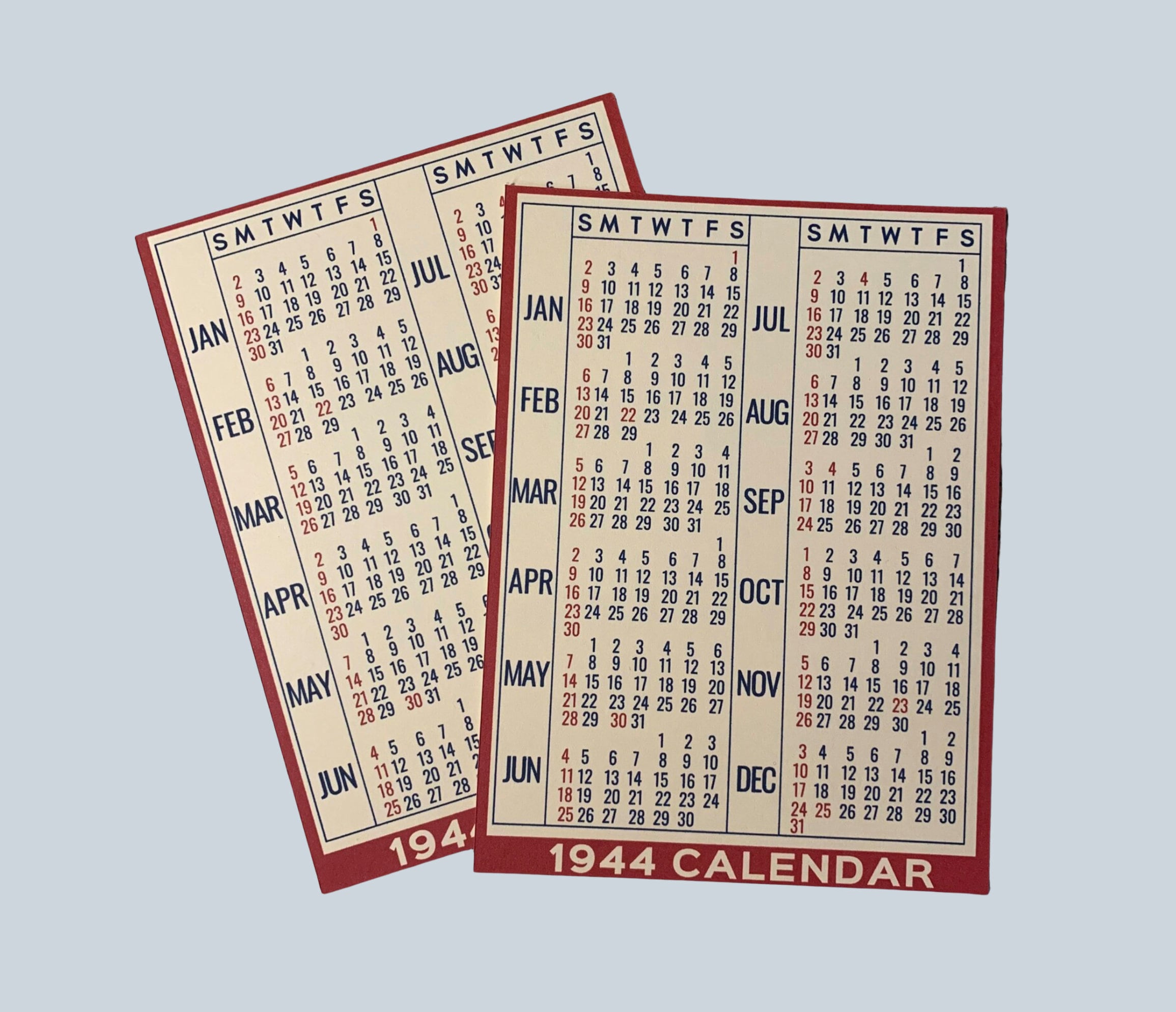 WW2 1943 1944 1945 Vintage Inspired Pocket Calendar | Vintage Style ...