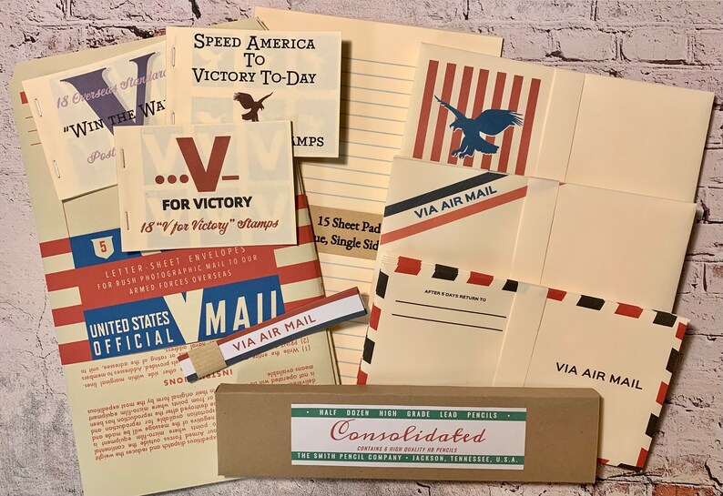 WW2 1940s Vintage Stationery Set Letter Writing Envelopes - Etsy