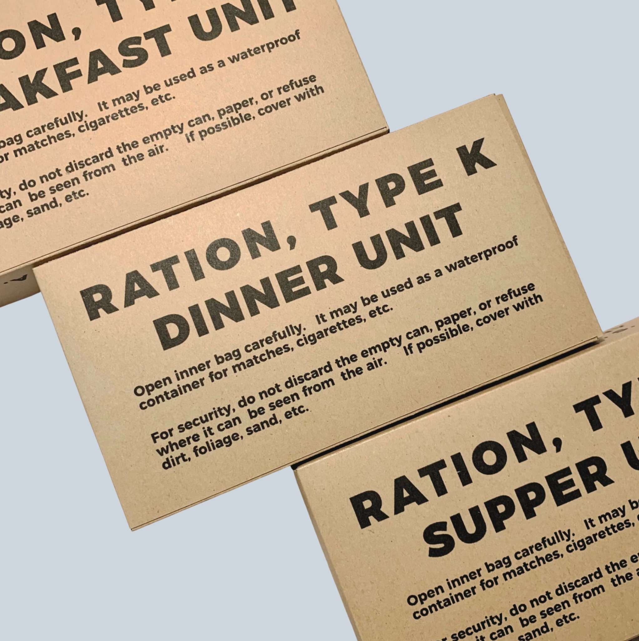 WW2 US K-ration Ration Boxes for WW2 Reenactment, Film Props (repro) - Etsy