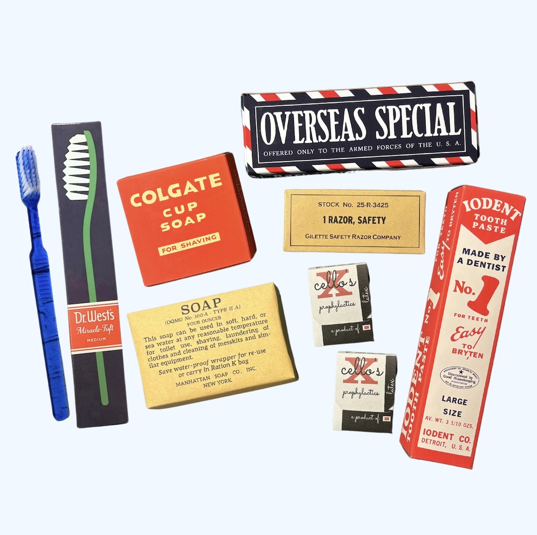 Toiletry Box Collection, Set of 8 for US GI Reenactment, WW2 Ephemera ...