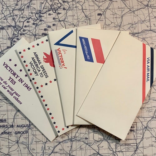 WW2 US Letter Writing Set Vintage Mail Letters Paper - Etsy