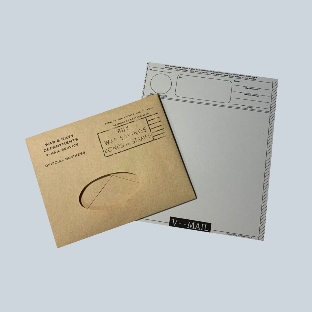 WW2 Reproduction V-mail Letter Writing Set, V-mail Envelopes, Vintage ...