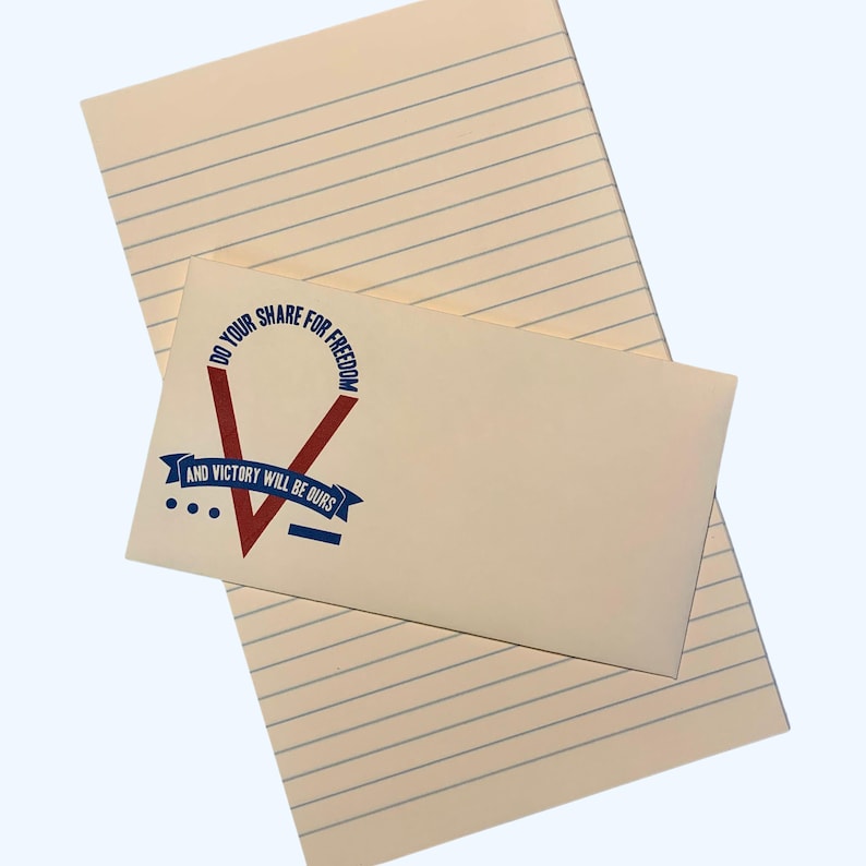 WW2 Era US Letter Writing Set "victory Will Be Ours", Replica ...
