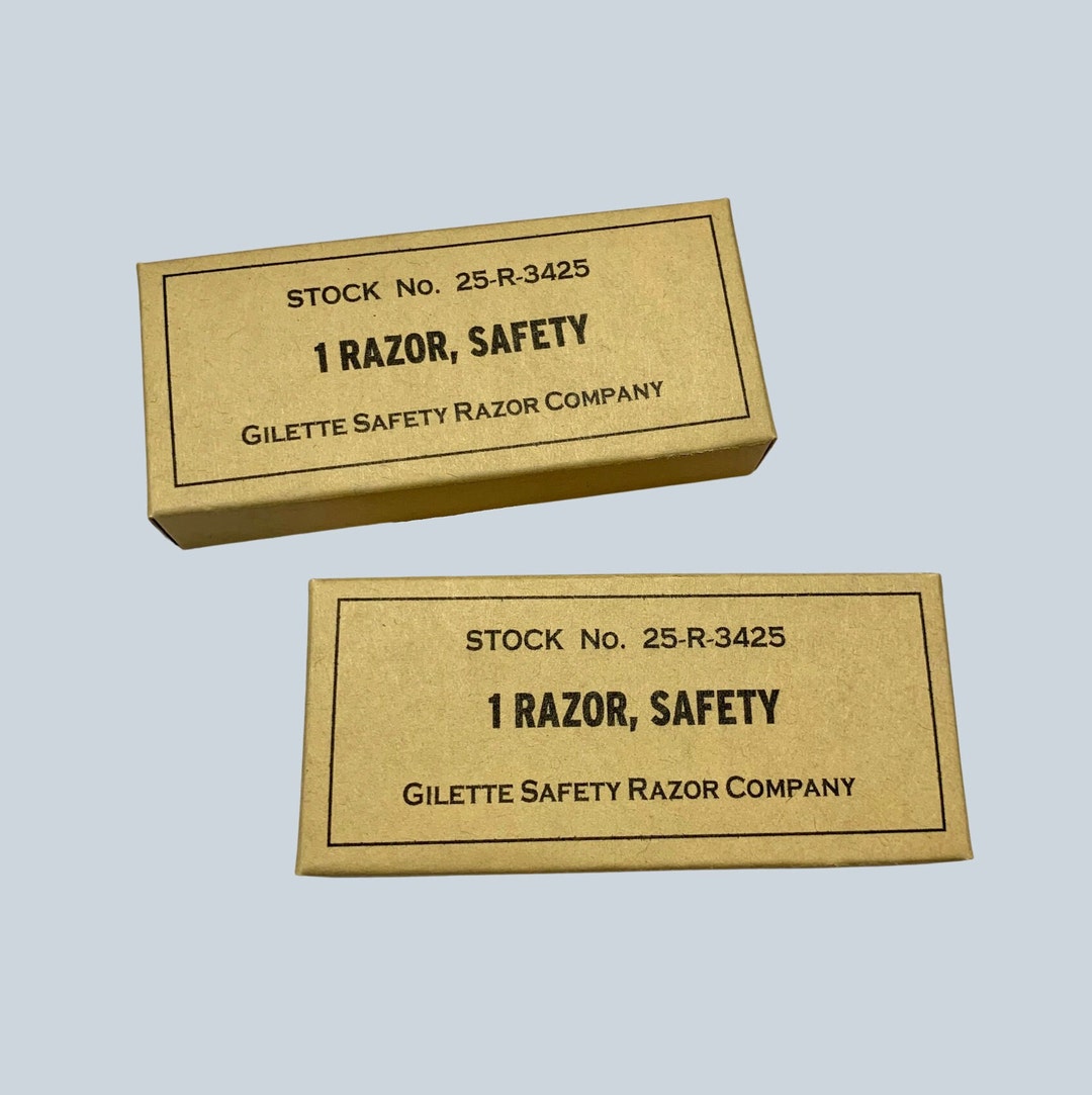 Safety Razor Box for US GI Reenactment, WW2 Ephemera, Pocket Filler ...