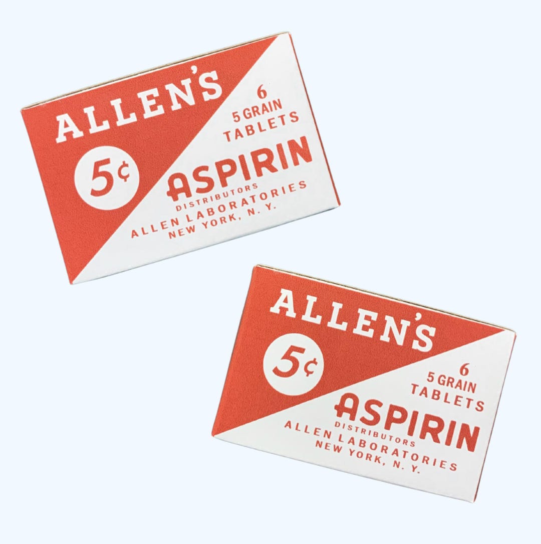 Aspirin Boxes, Victory Packaging, WW2 Ephemera, Pocket Filler ...