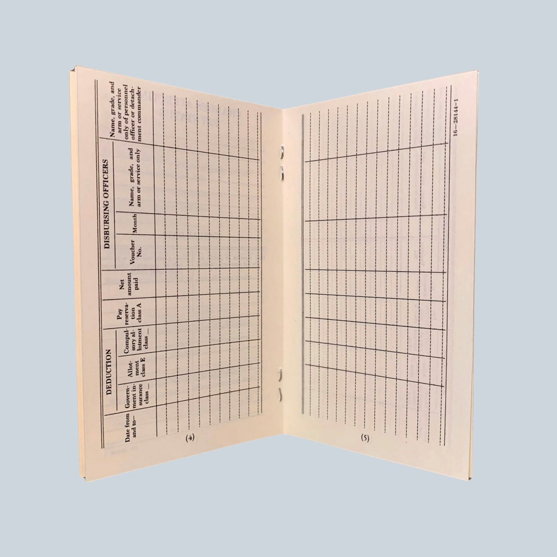 Pay Book for WW2 US Army, Vintage Paperwork, WW2 Paperwork, Army ...