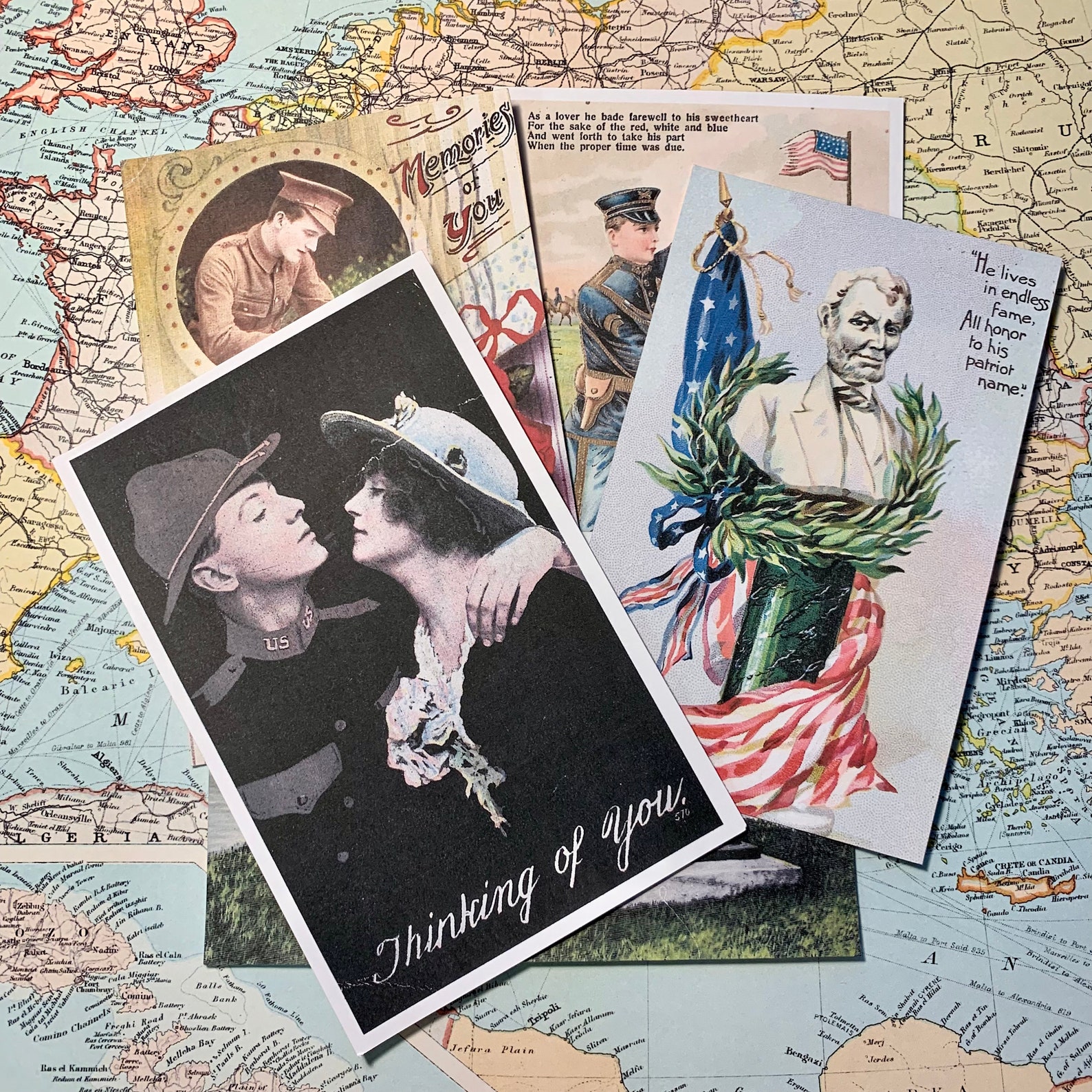 WW1 Era Postcards for WW1 Reenactment for Valentines Day - Etsy