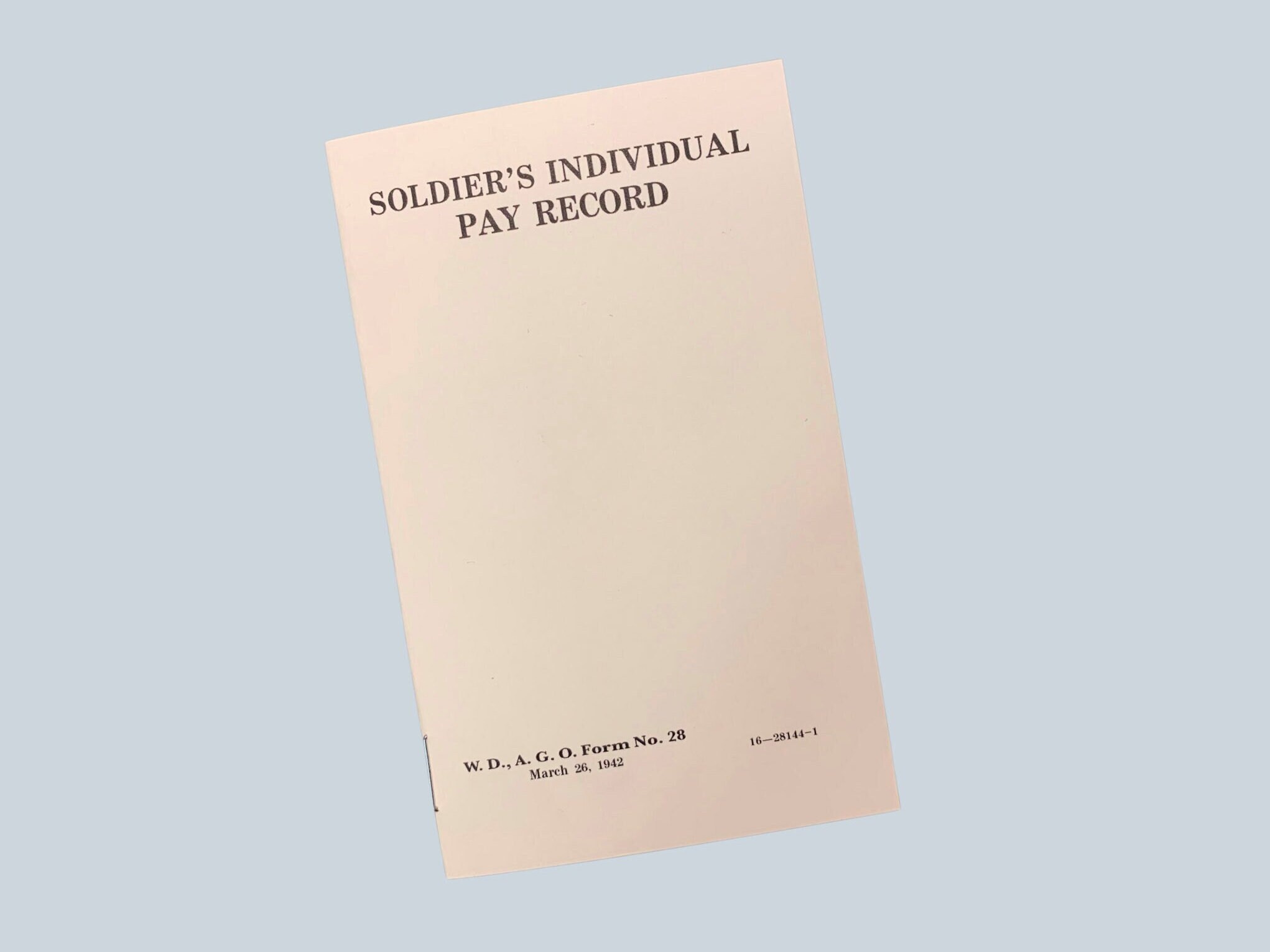 Pay Book for WW2 US Army, Vintage Paperwork, WW2 Paperwork, Army ...