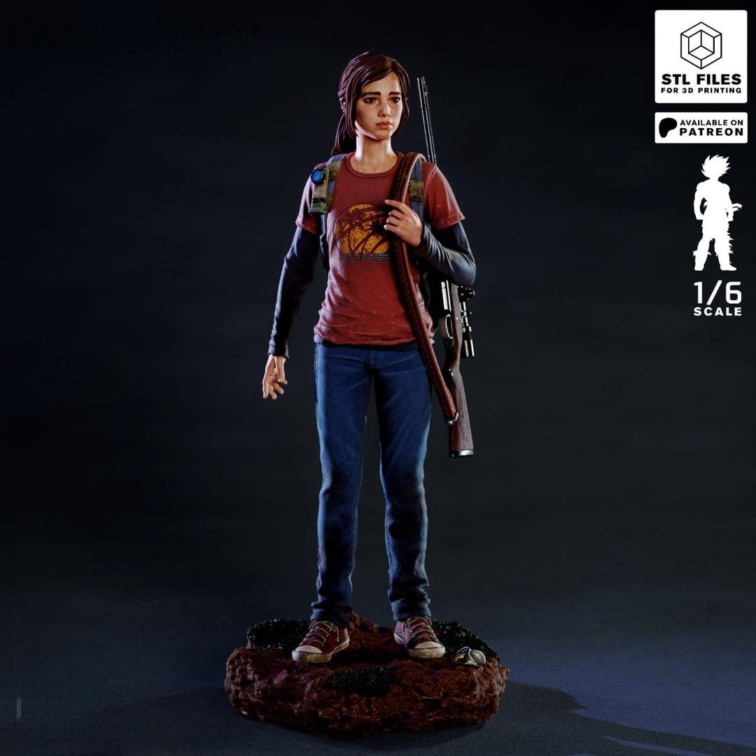 Ellie Williams 3D Printing STL File - the Last of Us Part I Statue - 1/ ...
