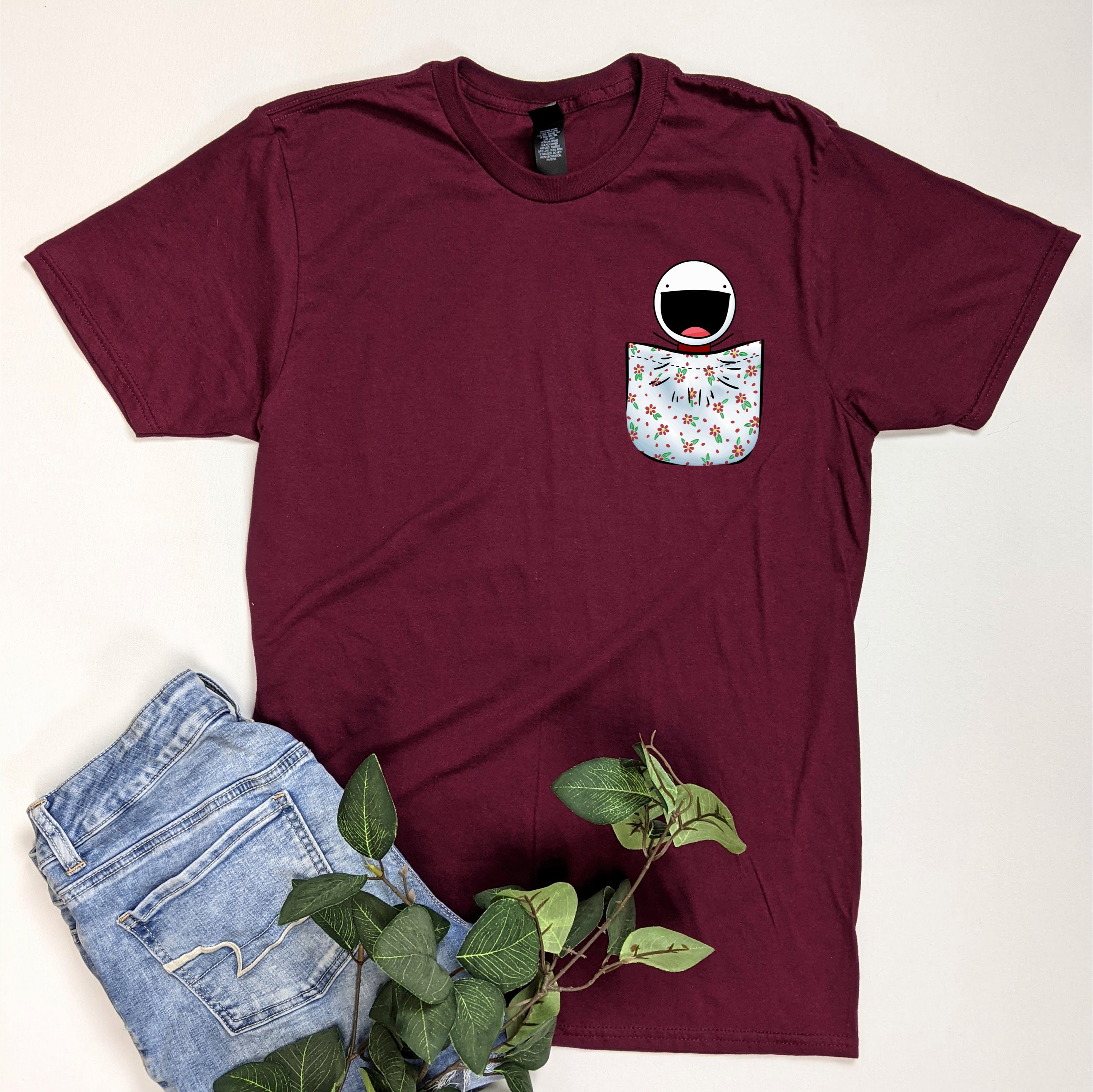 Cute Pocket T-Shirt Dudel in My Pocket Happy Boi | Etsy