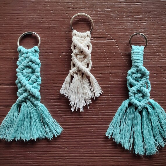Macrame Keychain Choose Your Style Bohemian Handmade Cute | Etsy