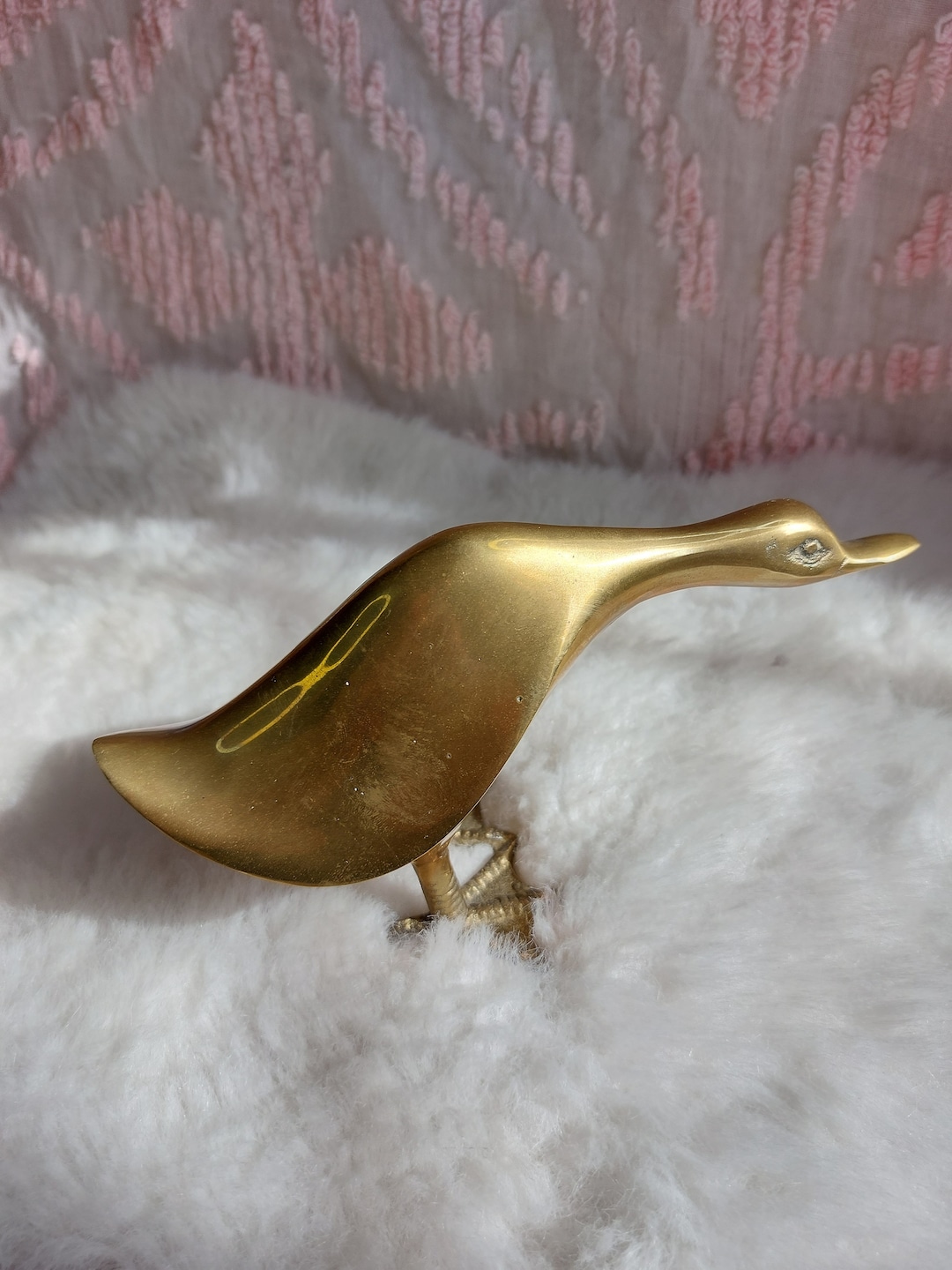 Vintage Goose Solid Brass Figurine 7"w X 4"h - Etsy