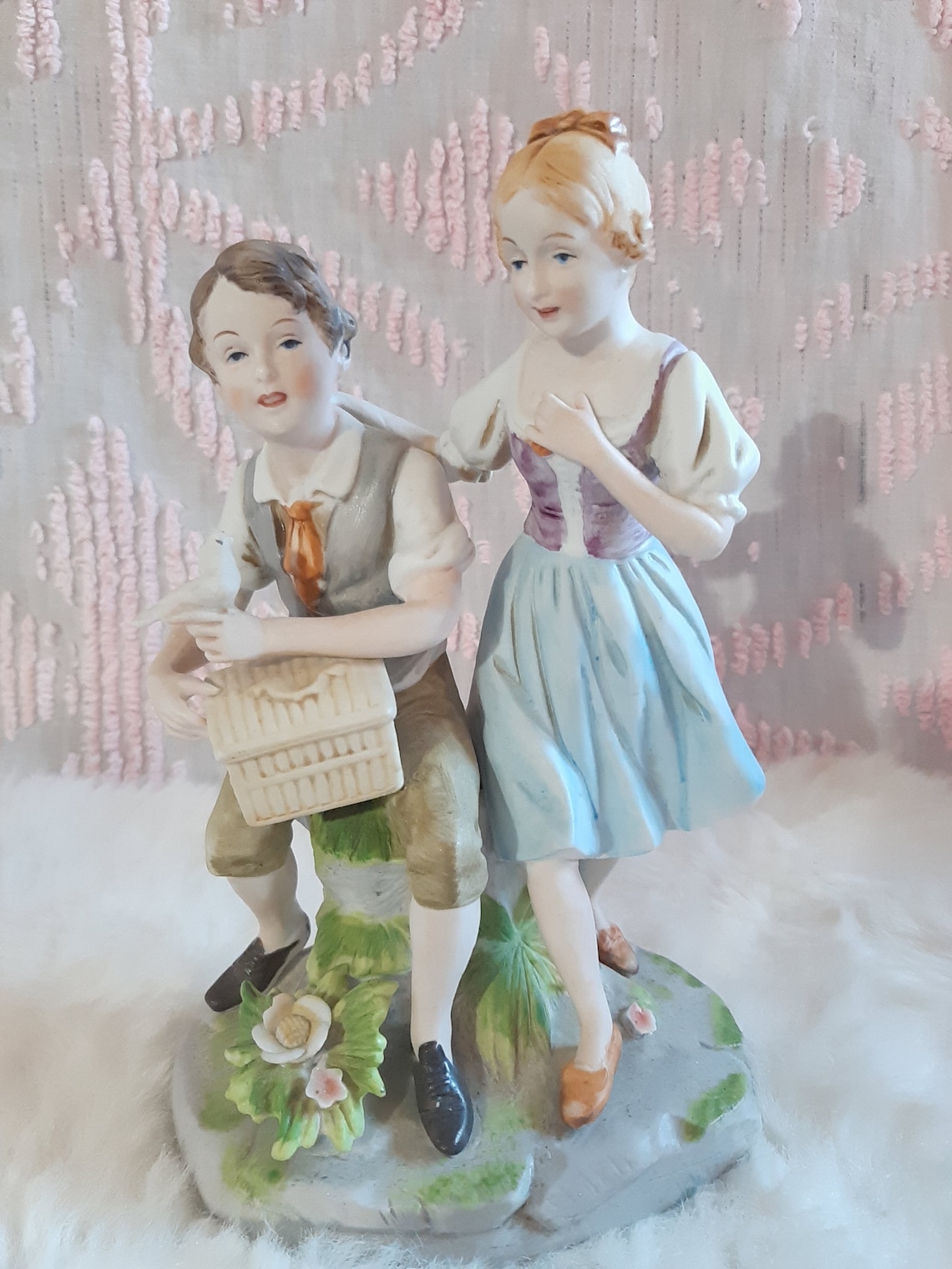 Vintage Boy and Girl Ceramic Figures Made in Japan 8 | Etsy