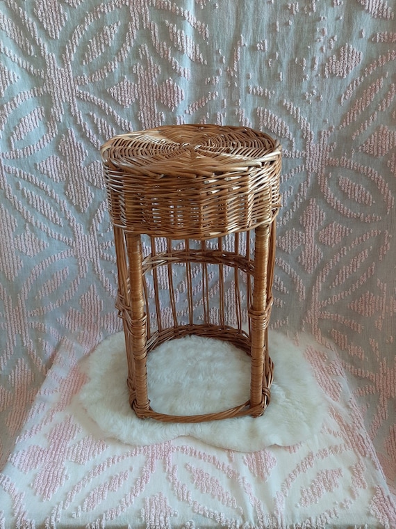 Vintage Wicker Bentwood Standing Planter 19.5 Tall | Etsy
