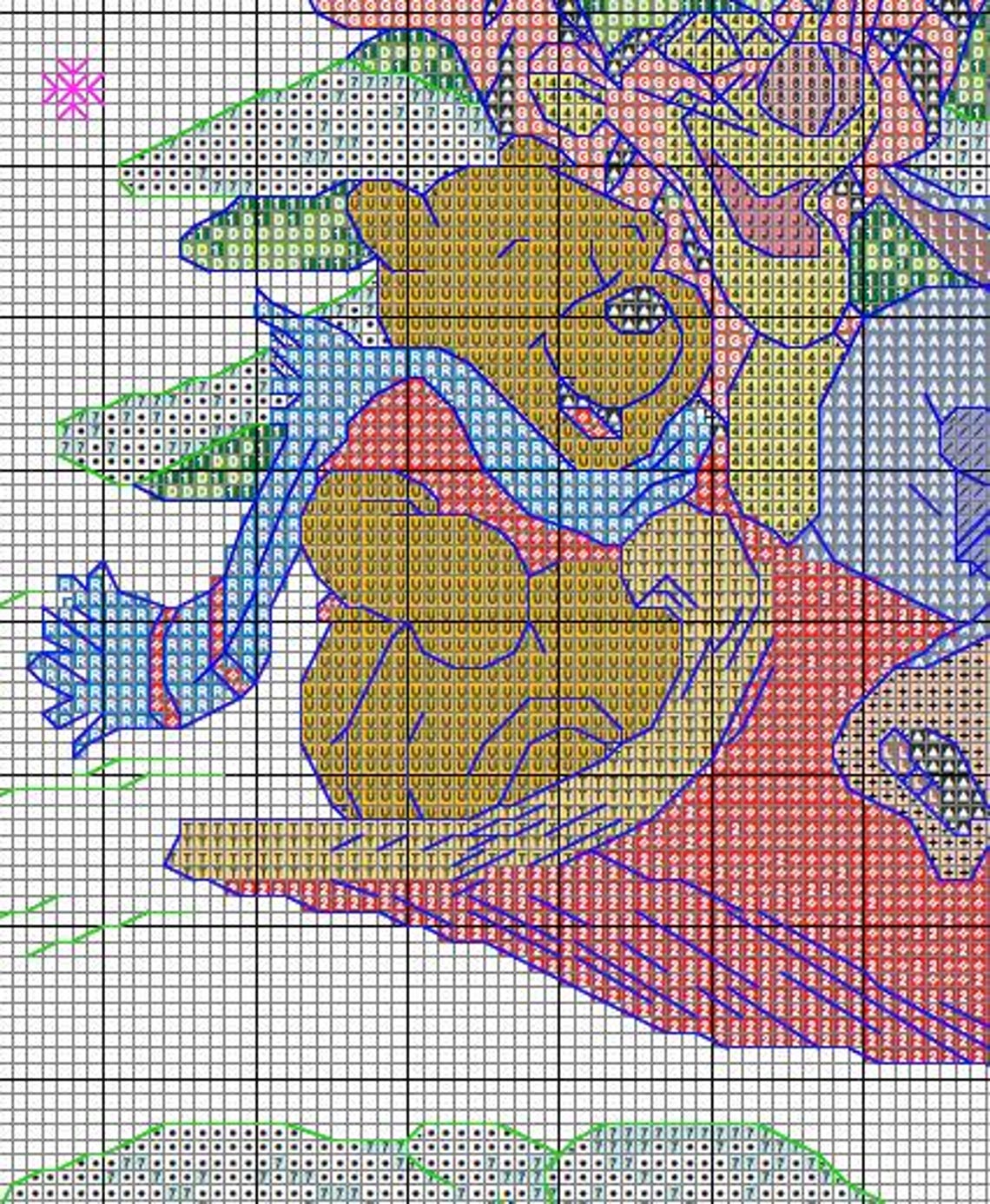 Designer Stitches Winnie the Pooh Christmas Stocking Designed by Debbie ...