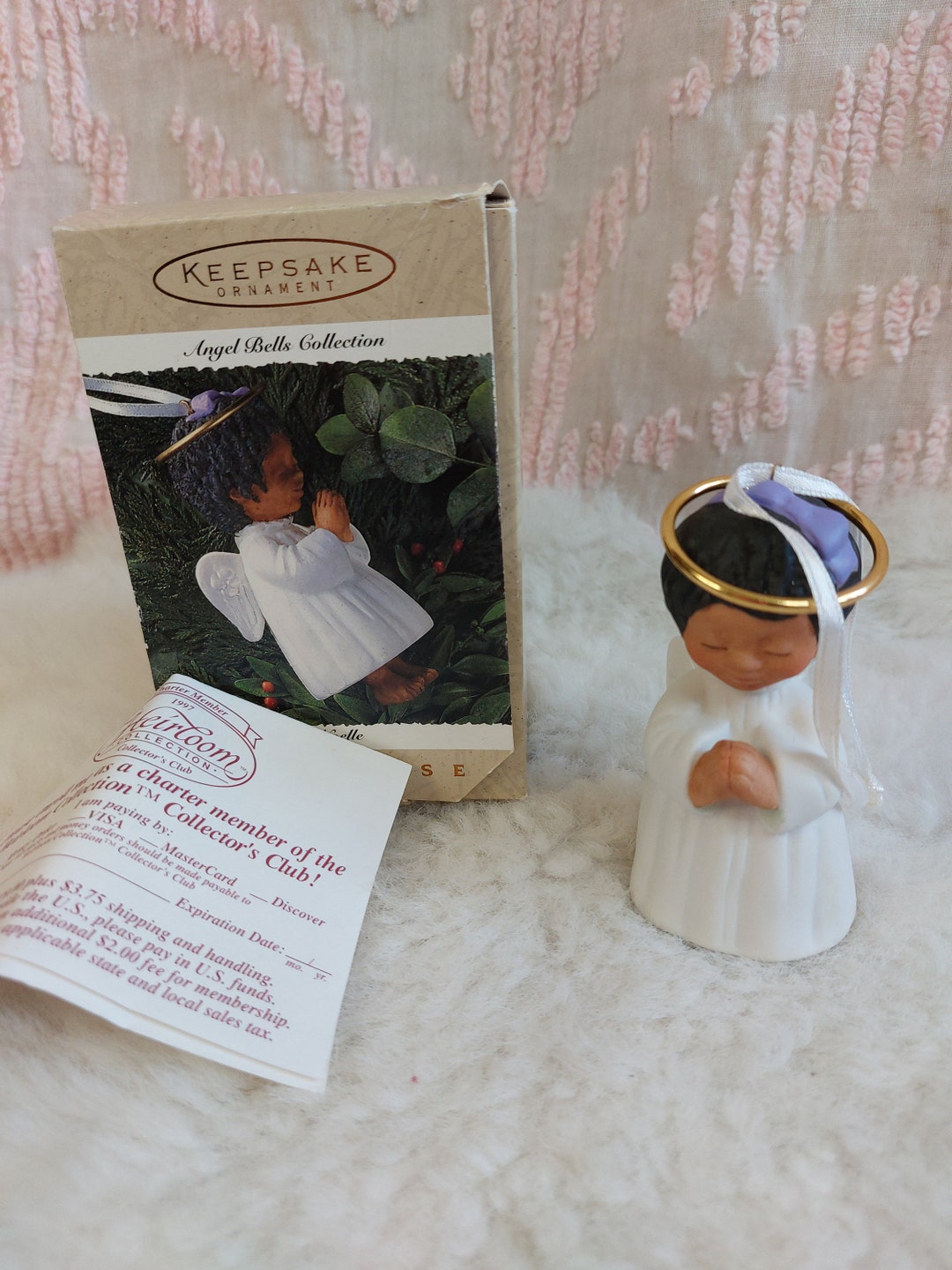 Vintage 1995 Hallmark Bell Collection Porcelain Angel With - Etsy