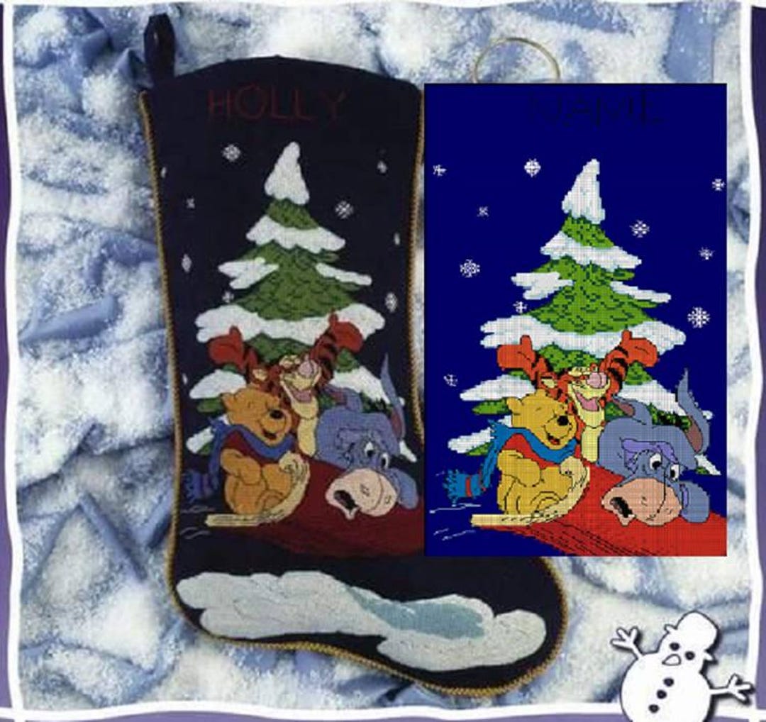 Designer Stitches Winnie the Pooh Christmas Stocking Designed by Debbie ...