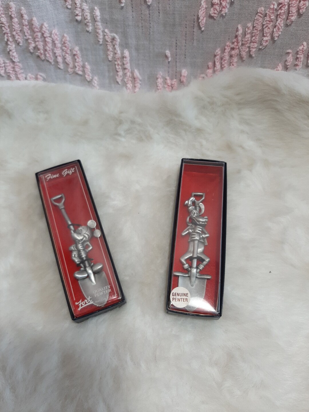 Vintage Disney Mickey and Goofy Pure Genuine Pewter Spoons Souvenir ...