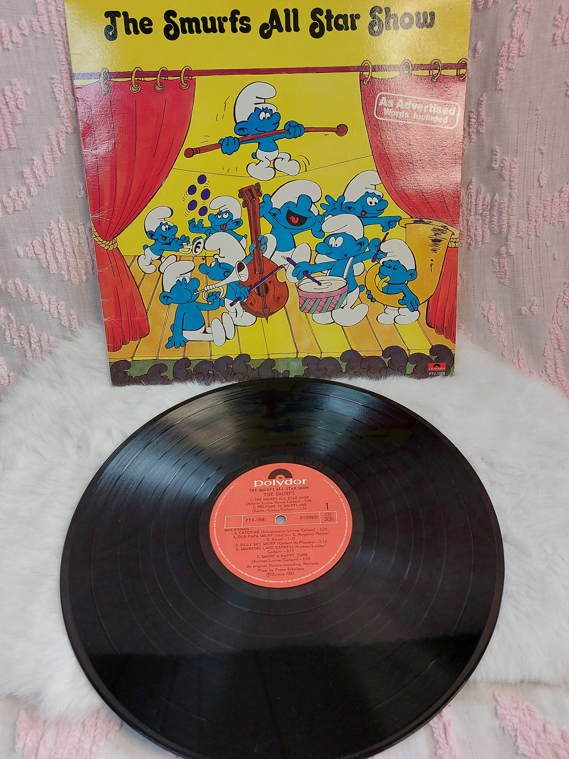 Vintage 1981 the Smurfs All Star Show Vinyl Record TV Music - Etsy